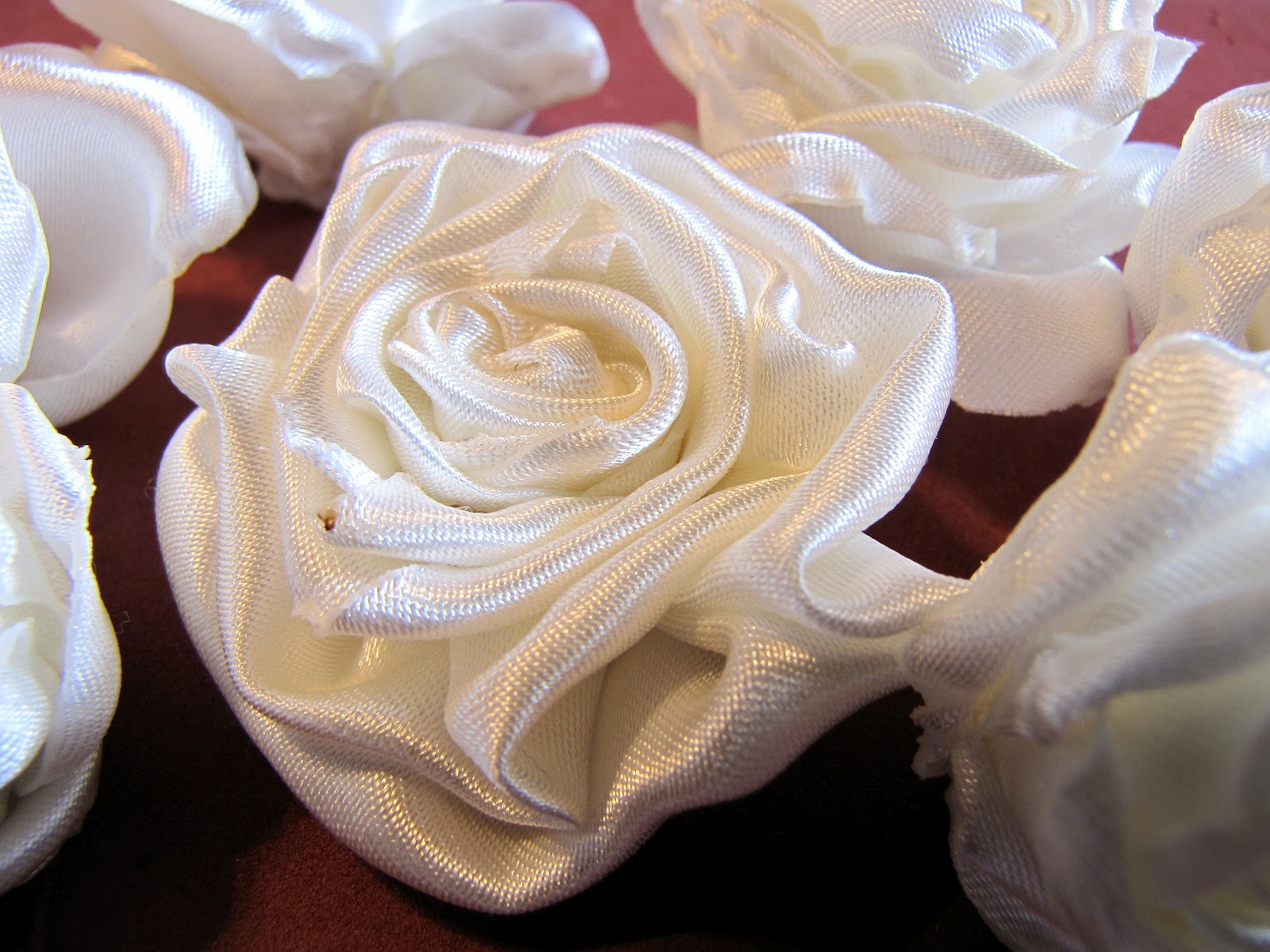 Jazzy Creations...: Satin Roses I Made