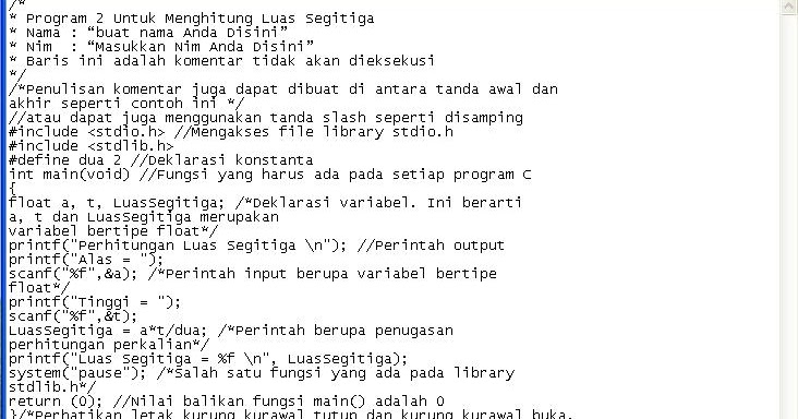 Menghitung Luas Segitiga " Algoritma" ~ upterkin