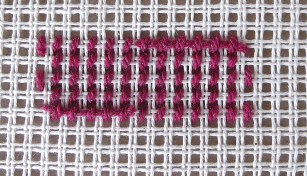 Textile Arts Now: Half cross-stitch