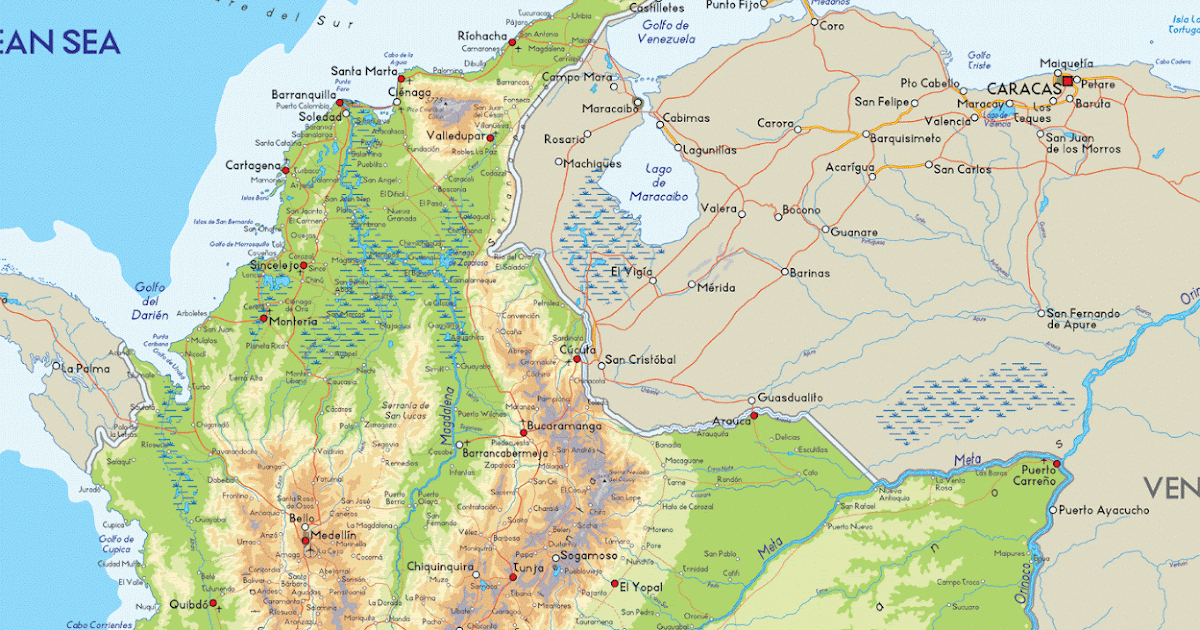COLOMBIA - GEOGRAPHICAL MAPS OF COLOMBIA ~ Klima Naturali™