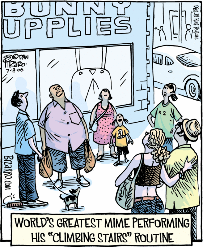 All Fall Down: The Craft & Art of Physical Comedy: Bizarro Cartoon Roundup