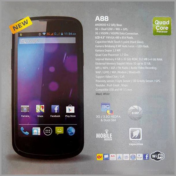 Harga Hp Cross Andromeda A88 Terbaru Bulan Agustus 2013 - Daftar Harga ...