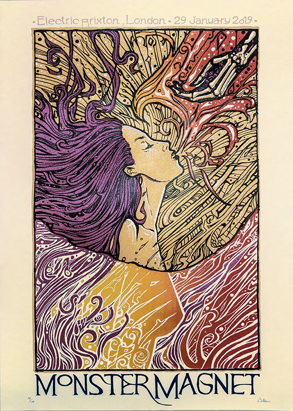 INSIDE THE ROCK POSTER FRAME BLOG: Malleus Monster Magnet London Poster ...