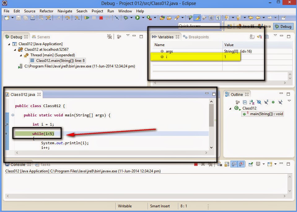 Selenium-By-Arun: 164. Debugging the Java Programs in Eclipse IDE