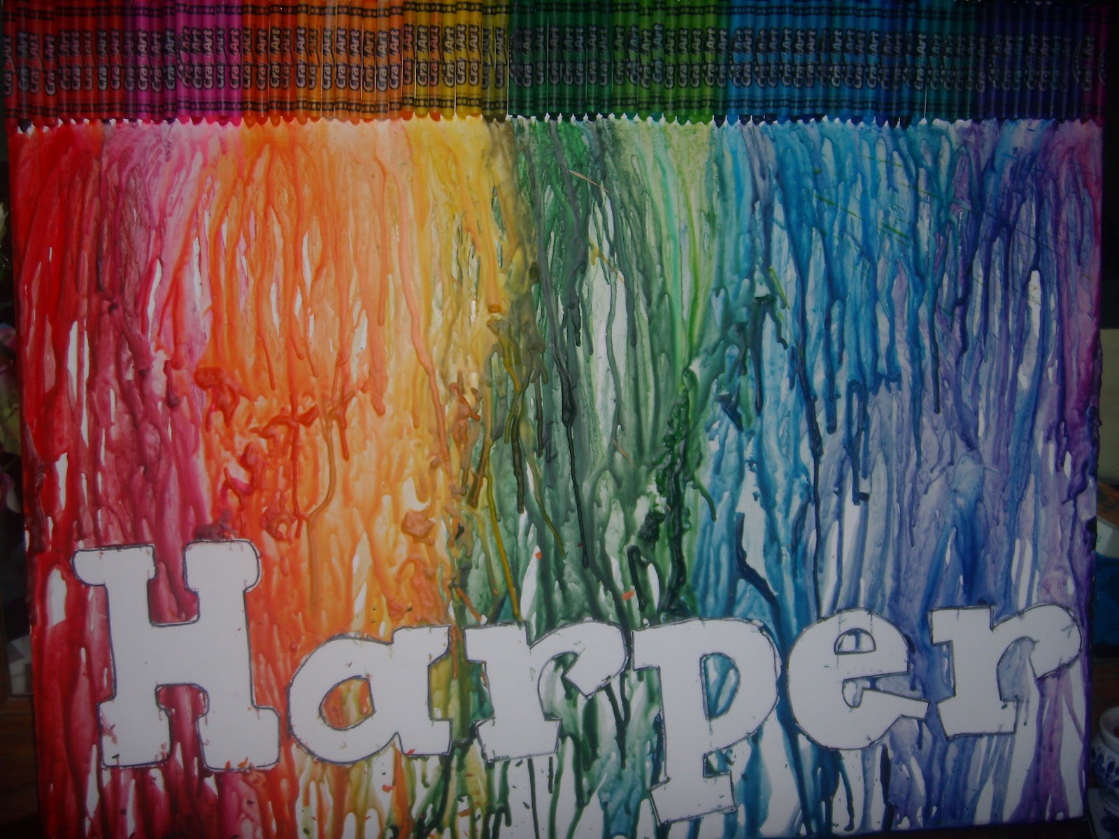 Oh, My Darling Party: DIY: Crayon Art