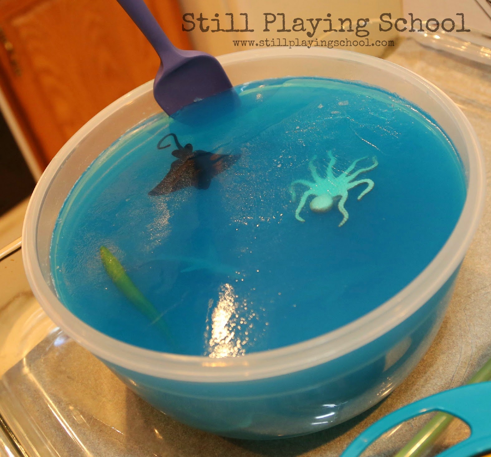 Jello Ocean Sensory Exploration | Still Playing School