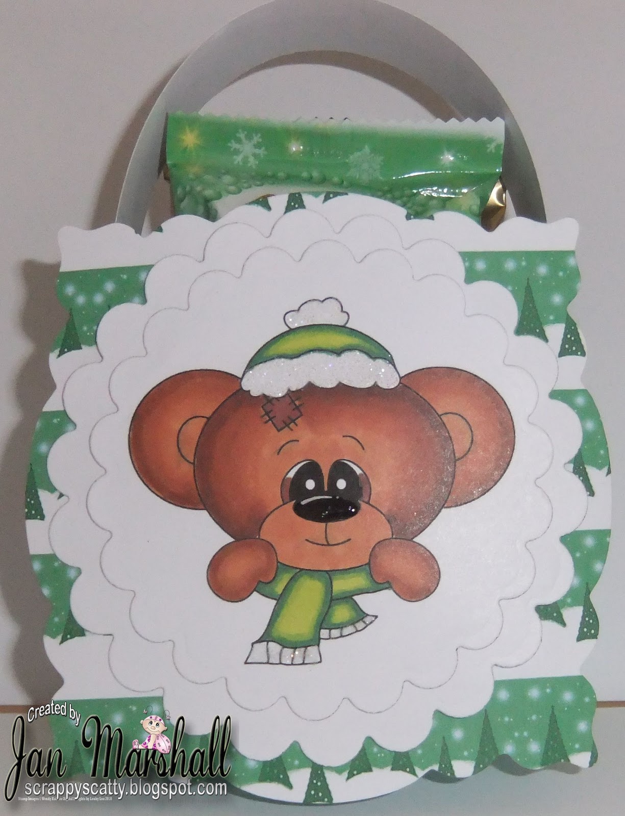 Scrappy Scatty Jan: Boo Boo Bear Christmas Bag