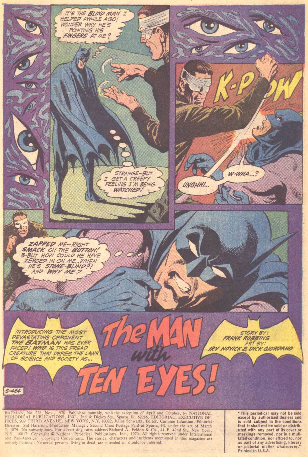 Read online Batman (1940) comic - Issue #226