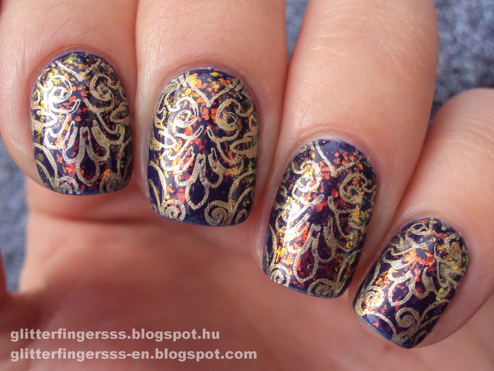 NAIL ART | Fancy Fireplace ~ Glitterfingersss in english