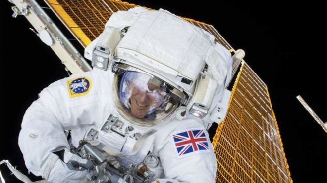 British astronaut Tim Peake has spoken to hundreds of children from ...