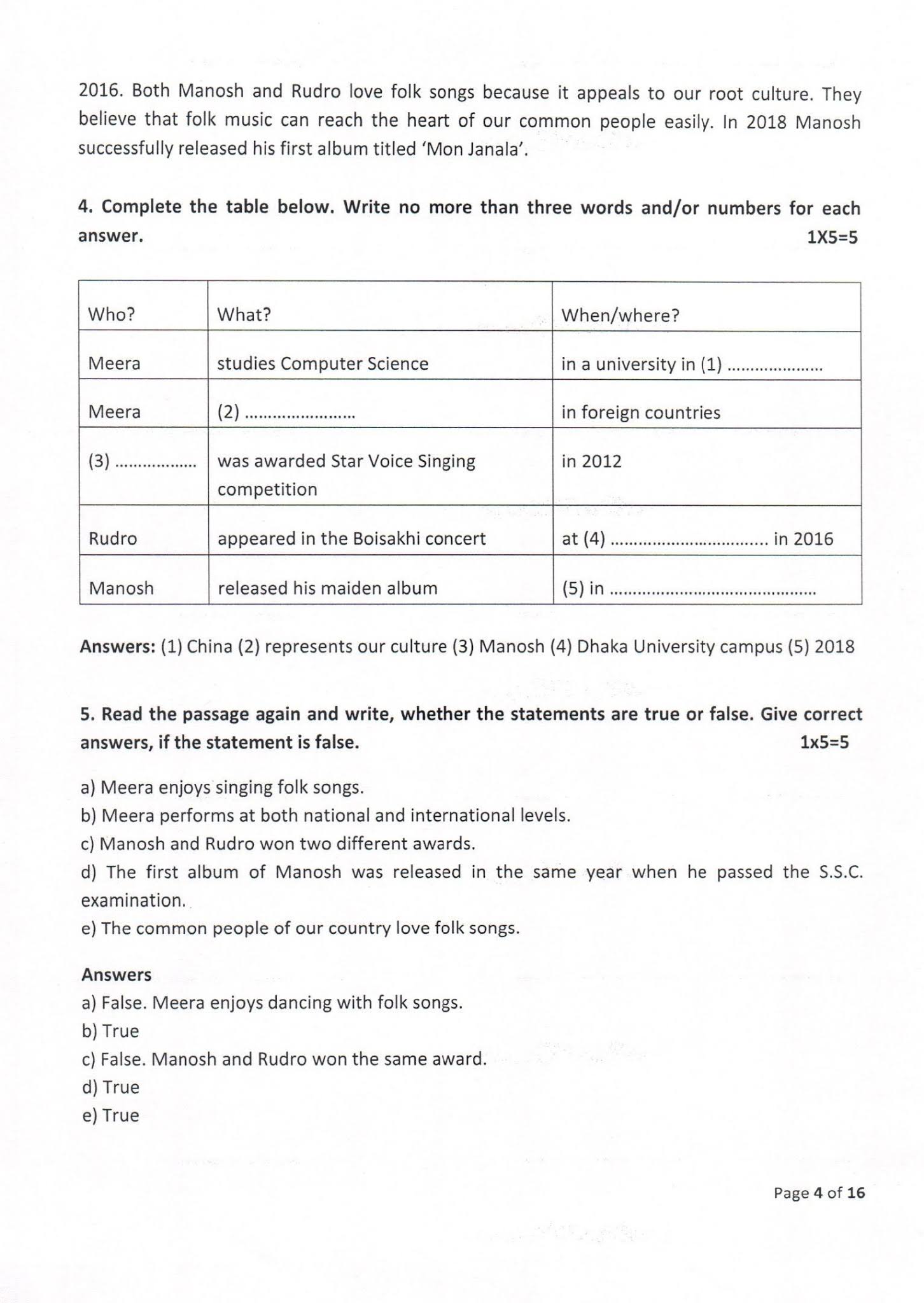 JSC New Syllabus 2024 PDF & New Question Pattern