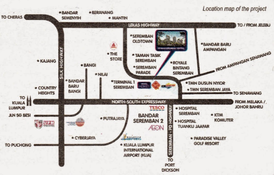 PR1MA @ Seremban Sentral Negeri Sembilan Location map - Malaxi