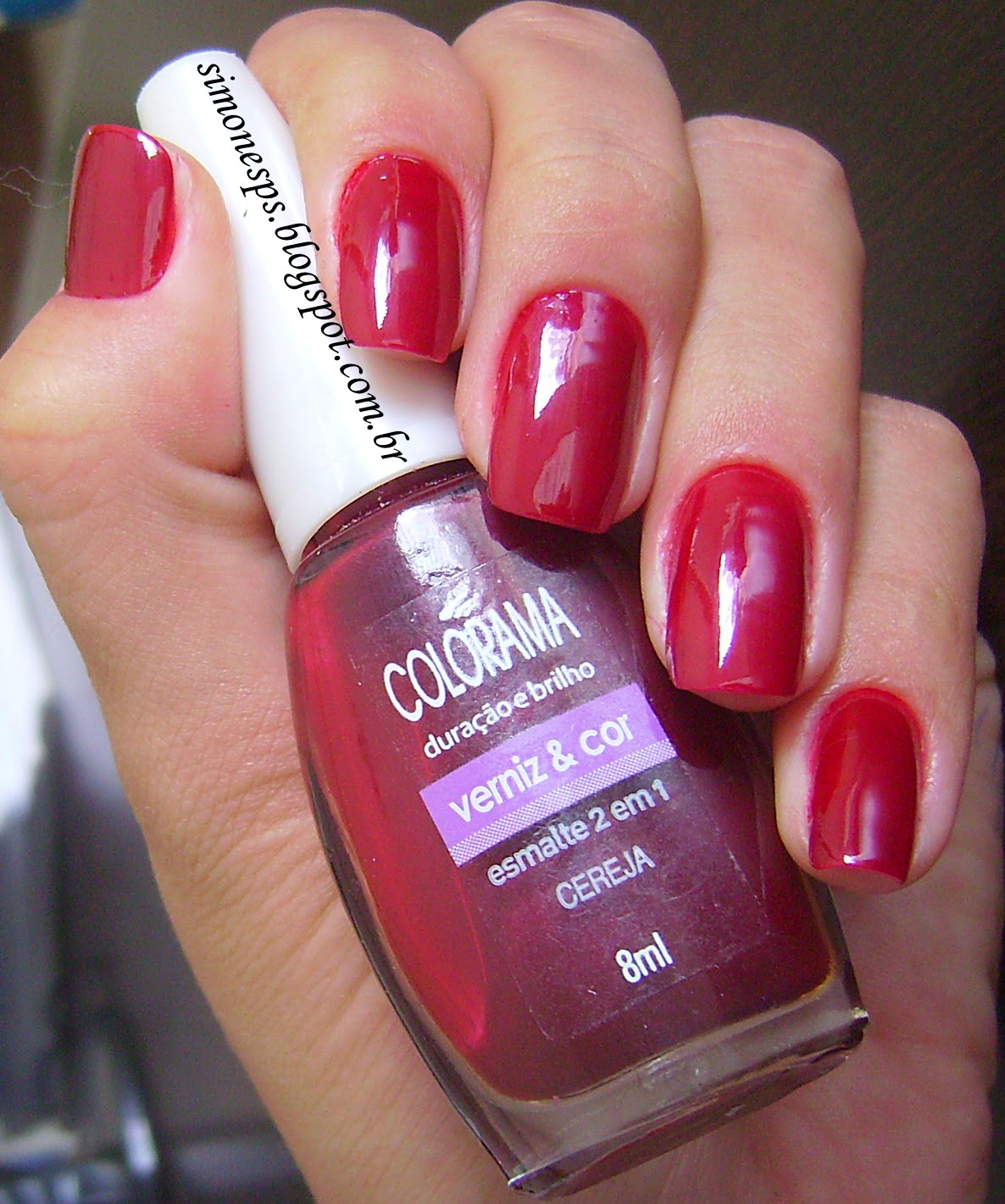 Minhas Paixões: Minhas unhas - Cereja - Colorama