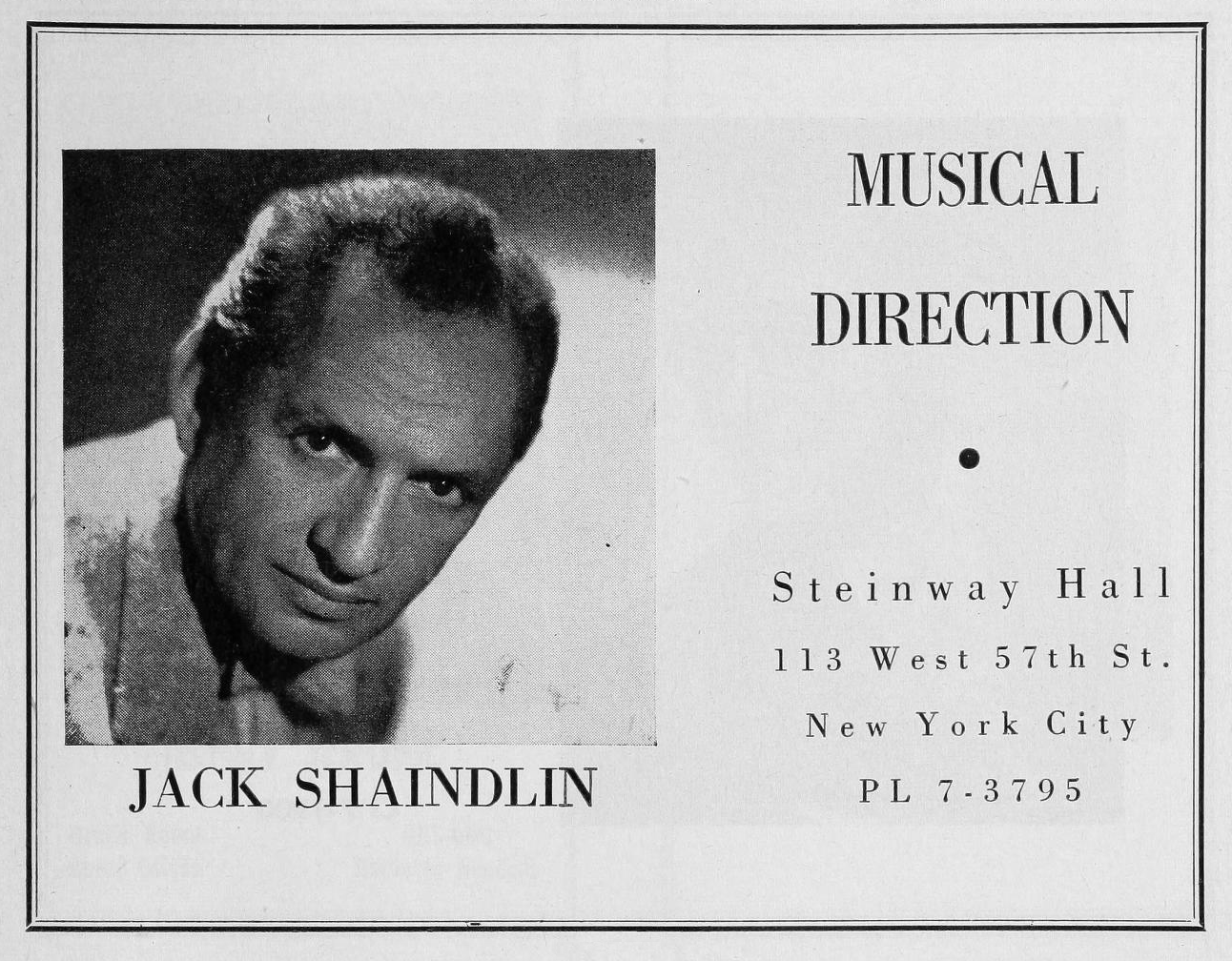 Jack Shaindlin - Alchetron, The Free Social Encyclopedia