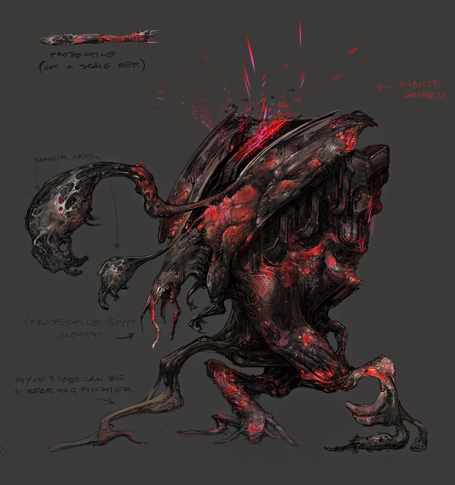 branislav's artwork and such...: Warframe: Infested Boss J3 Golem