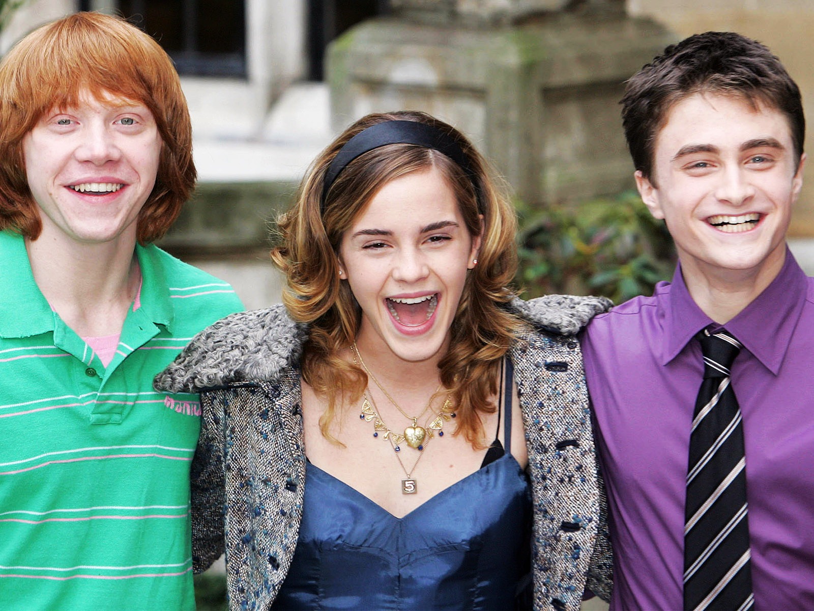 Crazy Celebrity Wallpapers: Emma with Harry Potter Crew