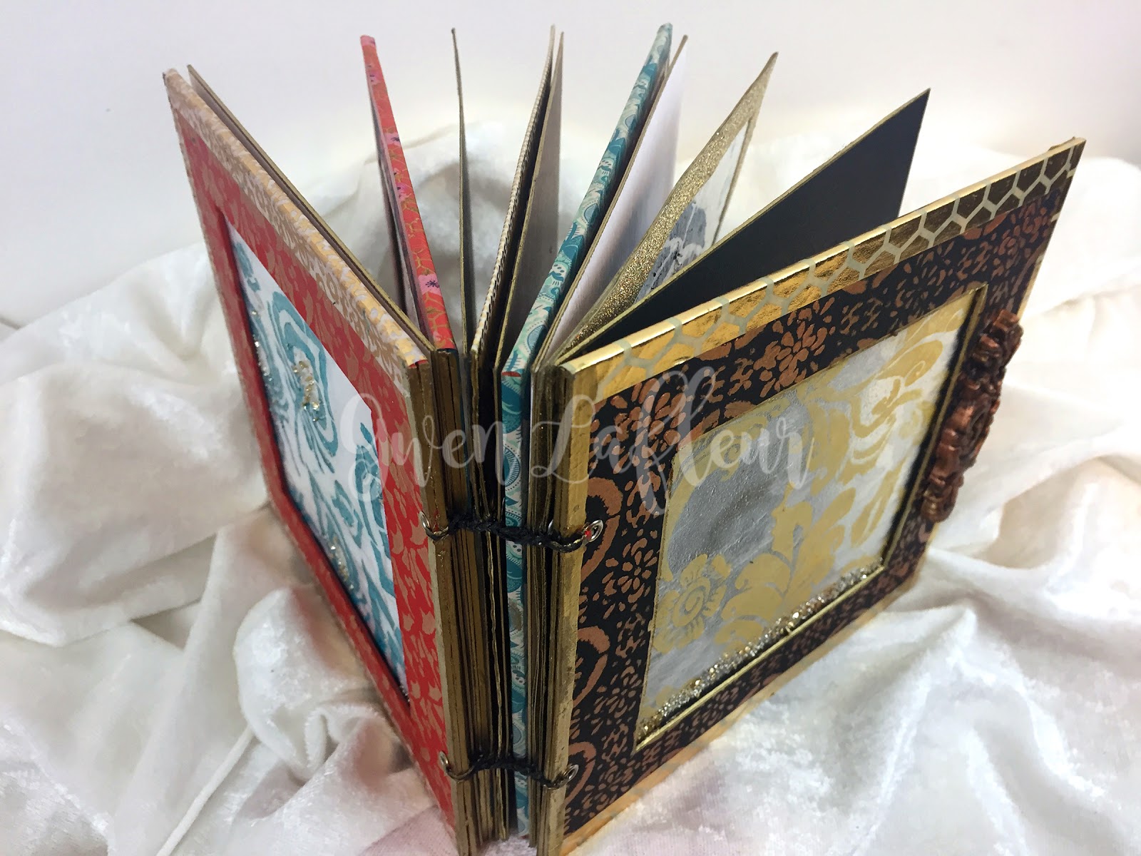 StencilGirl Talk: Gwen's Gems: Stenciled ICE Resin Paper Art Journal