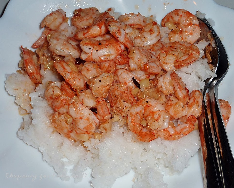 Chopsuey for Everyone: Spricy Shrimp Rice Topping - for one