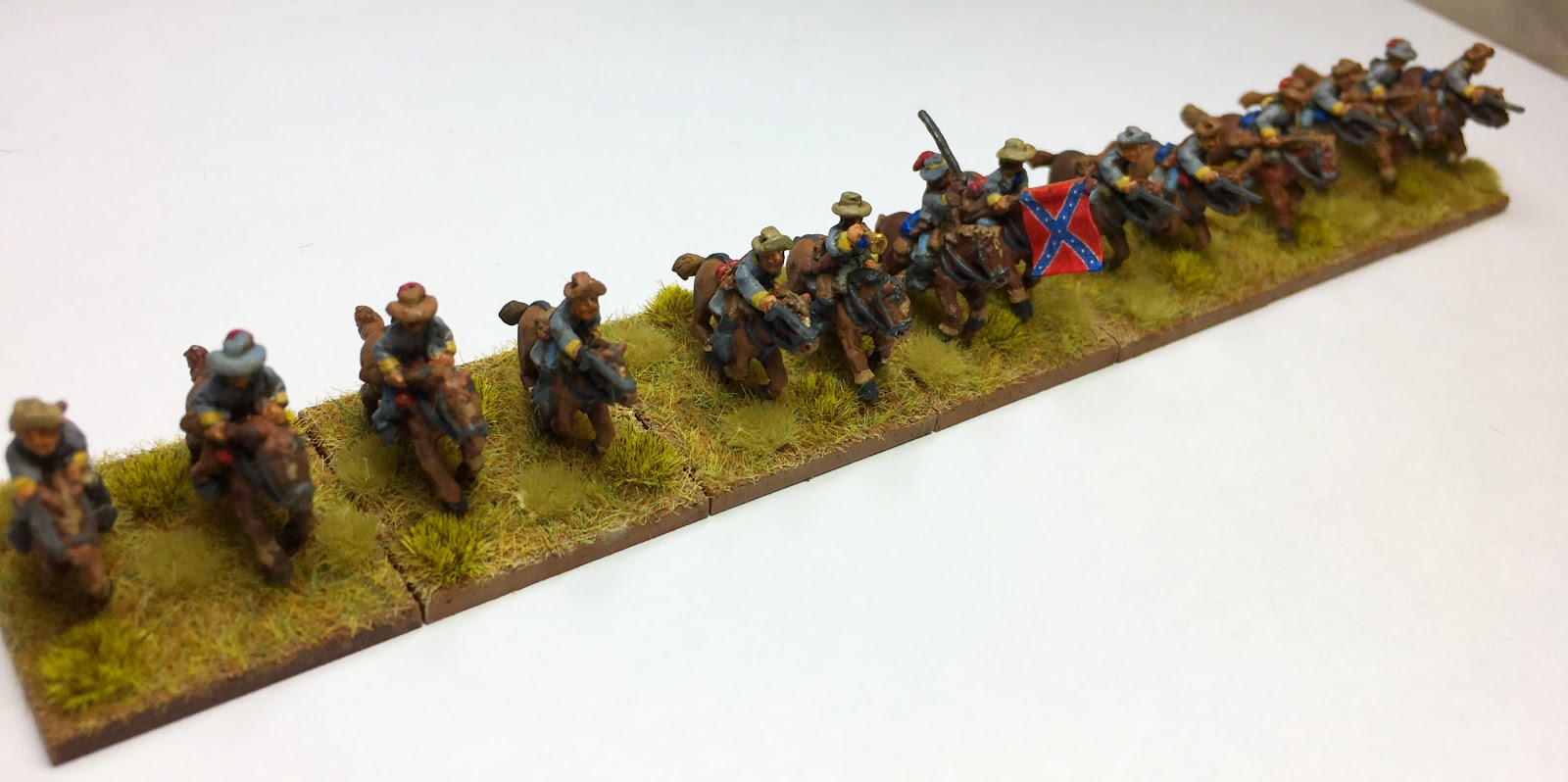 Mad Tin Hatter!: 10mm Pendraken ACW Confederate Cavalry - Finished!