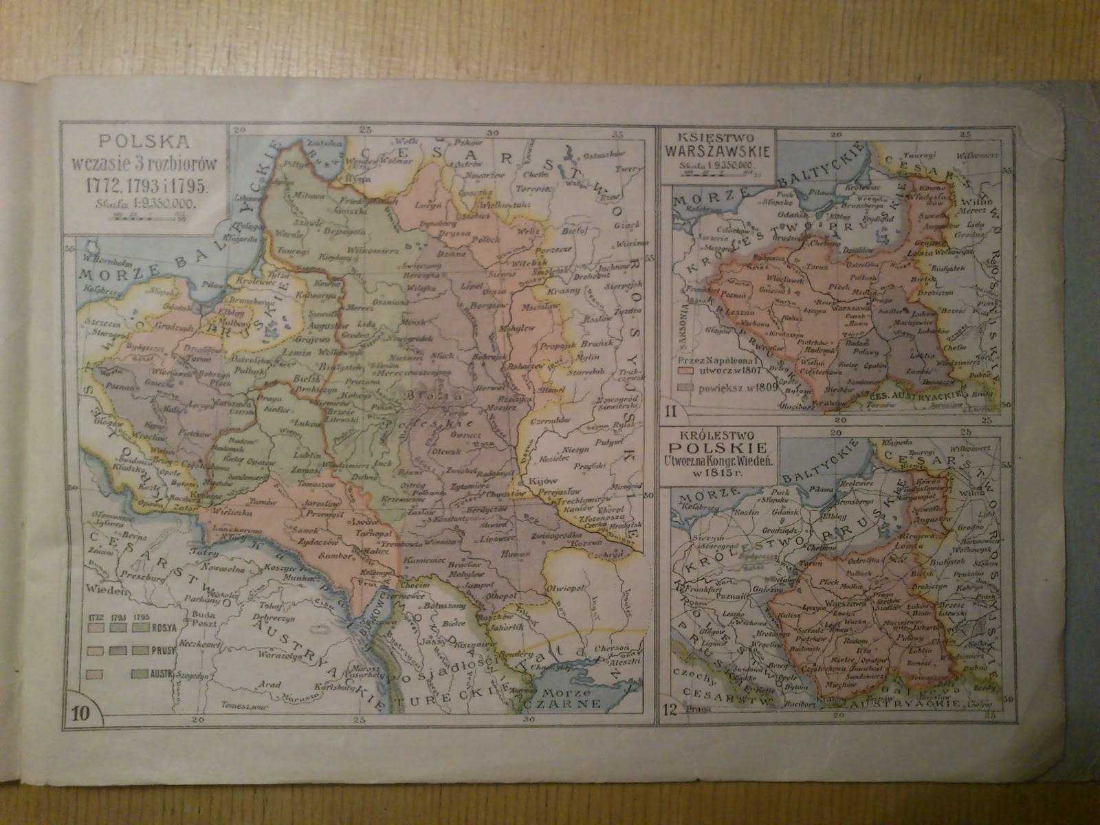 Dawne mapy: Atlas Historyczny Polski (1916)