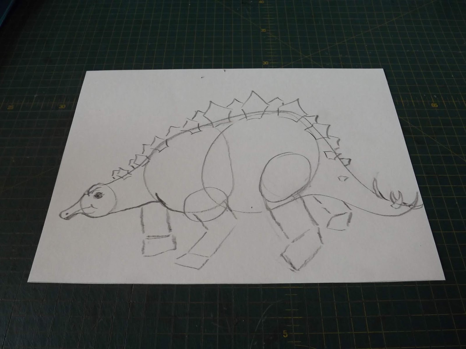 A Pretty Talent Blog: How to draw: A Stegosaurus