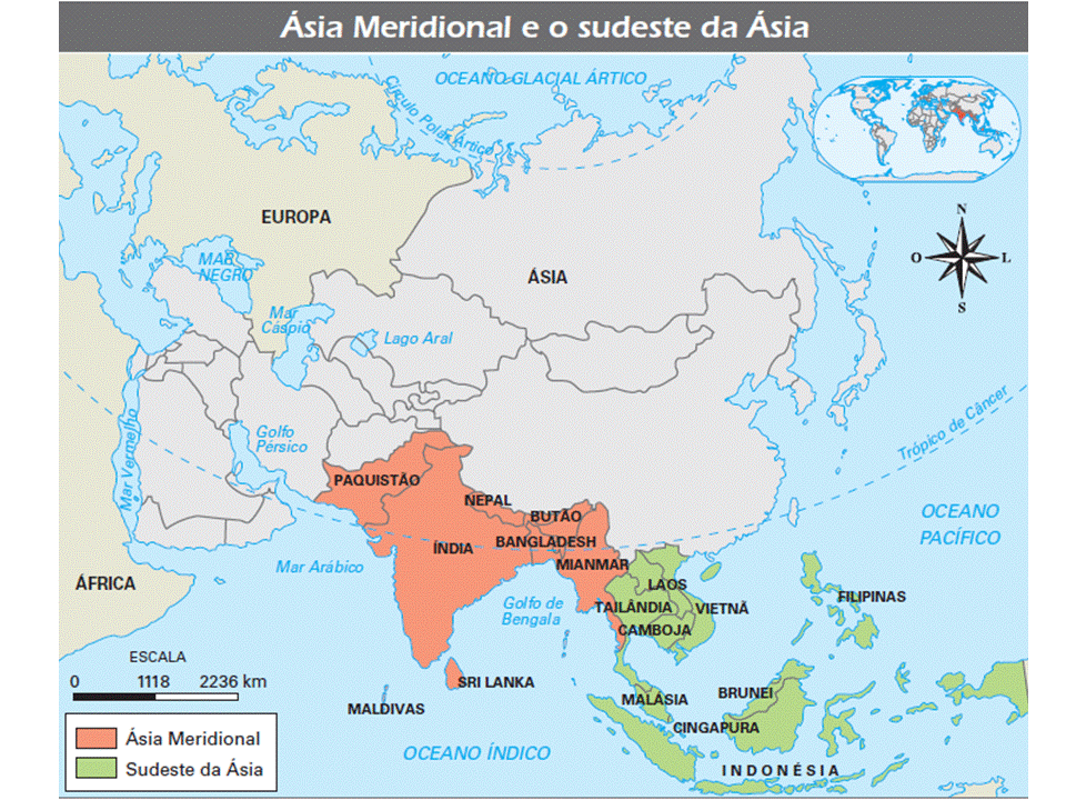 MAPAS: ÁSIA DIVISÃO REGIONAL