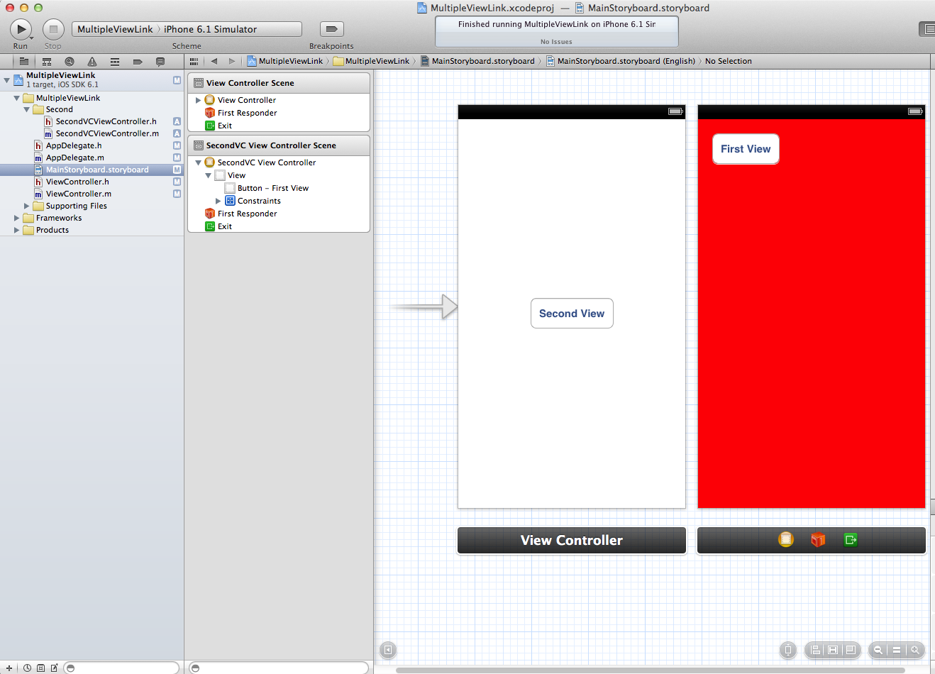 Attach Multiple View Controllers In A Single Storyboard Xcode Development