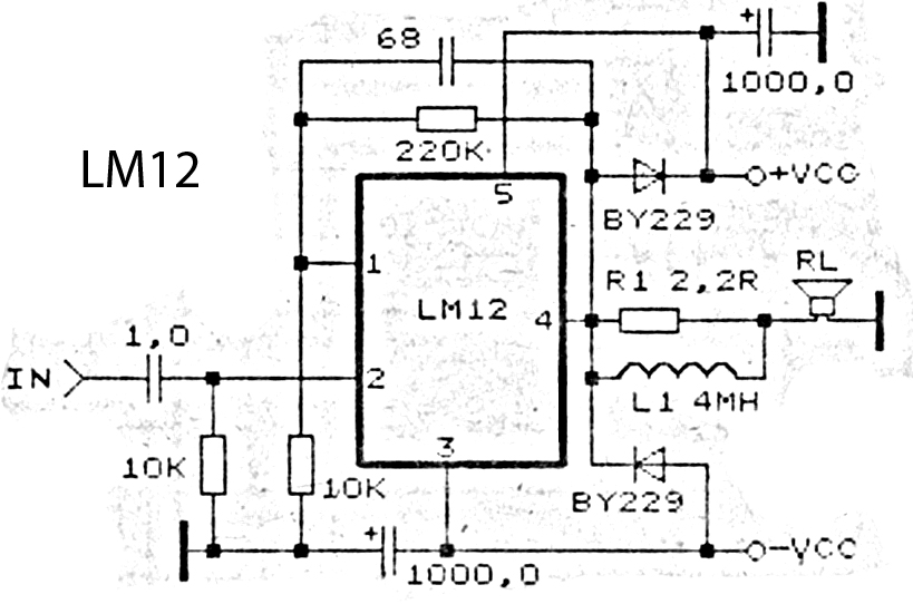 LM12 - High Power Amplifier circuit