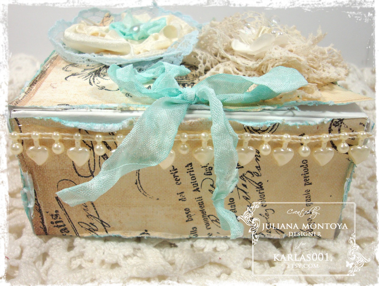 ShabbyChicJCouture : Shabby Chic Tattered Keepsake Boxes