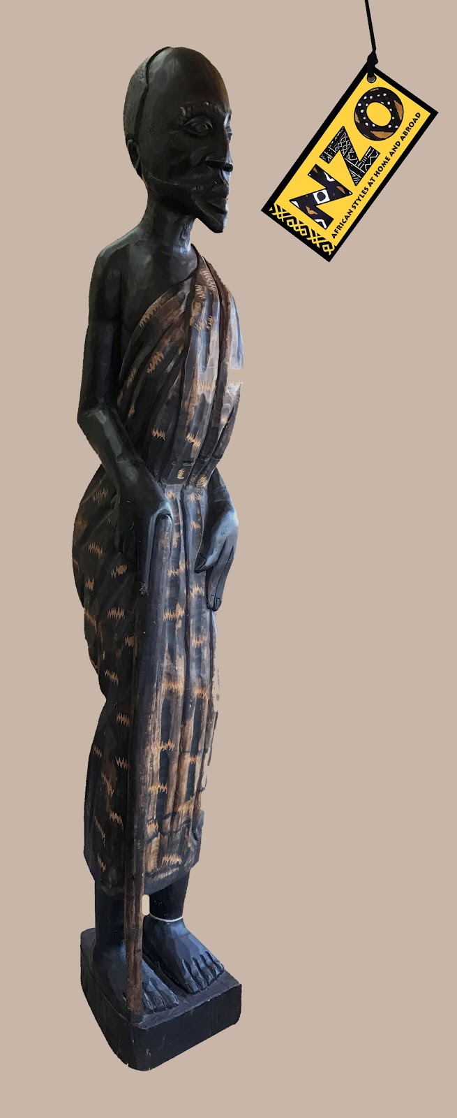 Uhuru Furniture Collectibles African Statue From Ghana 5 Foot 4 uhuru-furniture-collectibles-african-statue-from-ghana-5-foot-4