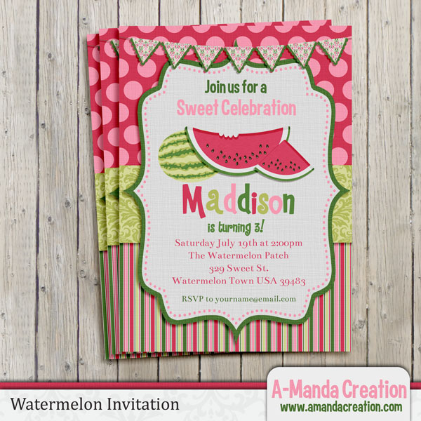 A-Manda Creation: Watermelon Party Invitations