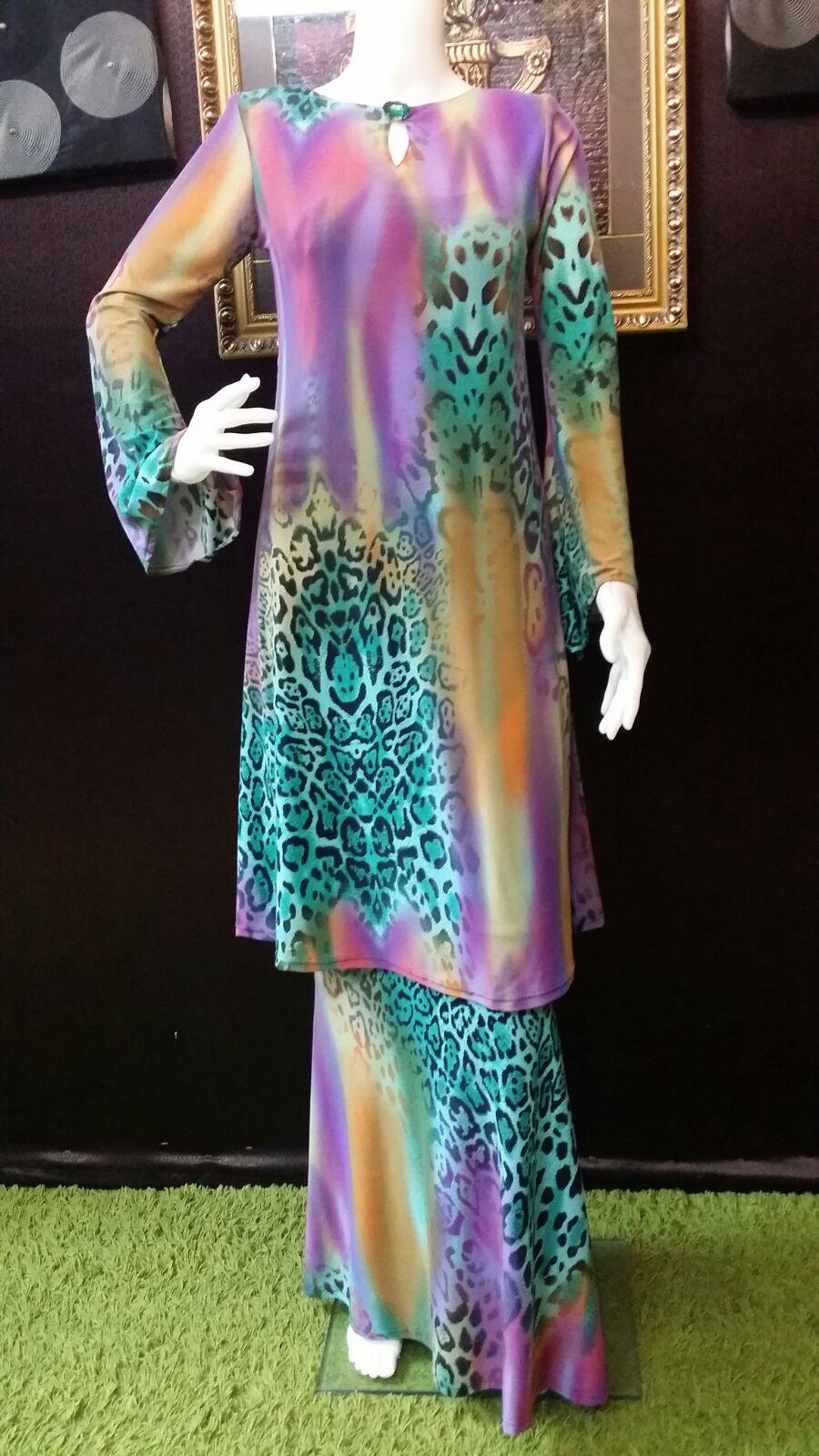 ZUCO Fashion: CLASSIC MINI KURUNG A-LINE CUT (full lycra)- XS TILL 5XL