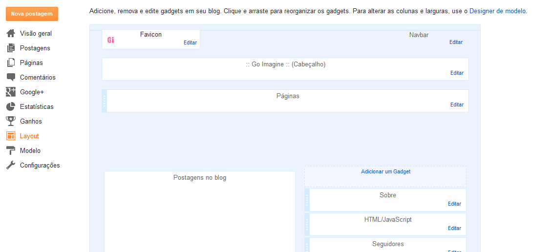 :: Go Imagine :: : Como usar a nova interface do Blogger