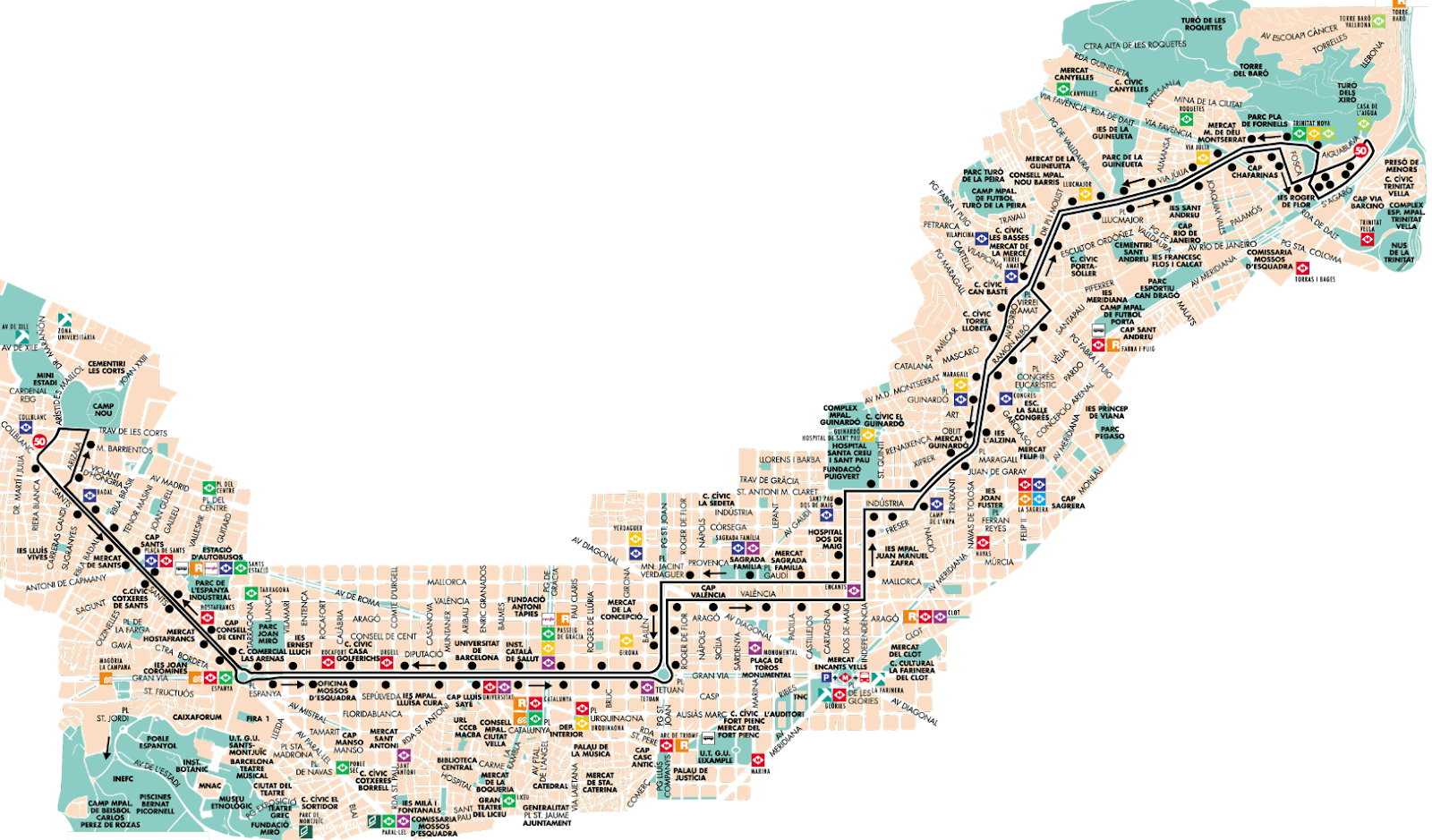 BARCELOFÍLIA : LINIA 50. Tramvia (1905/1936, 1943/1956 i 1965/1970 ...