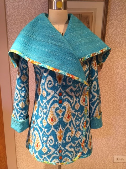 Rhonda's Creative Life: The Kantha Quilt Jacket Almost Finished and ...