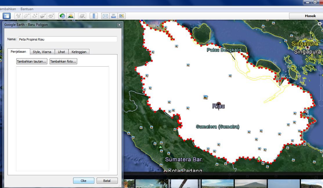 NURHIDA: cara mengambil peta dari Google Earth
