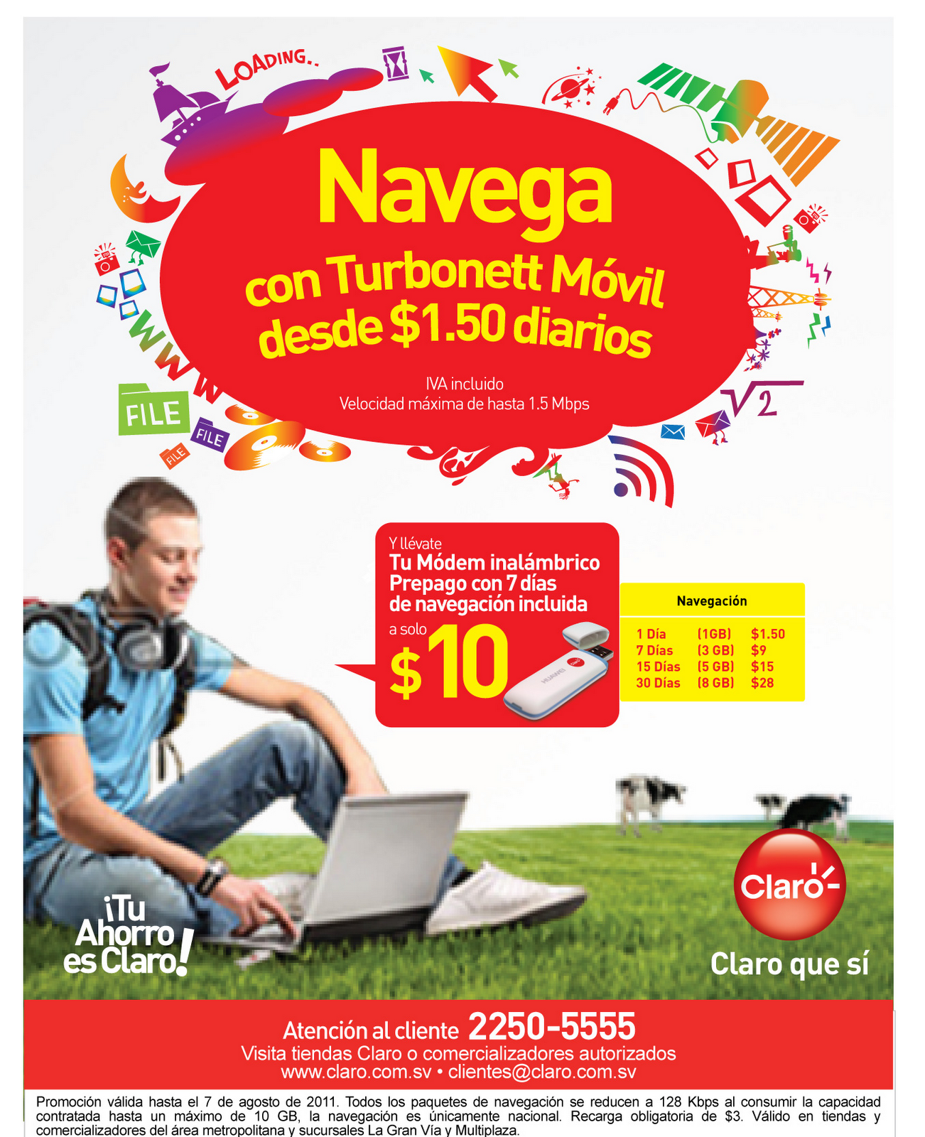 Claro El Salvador: Navega desde $1.50 diarios