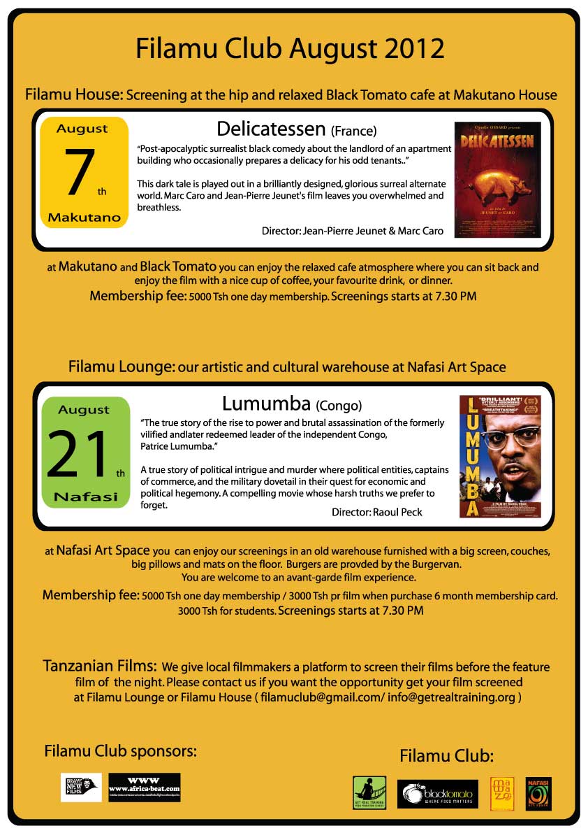 Tonight - Filamu Lounge presents LUMUMBA at Nafasi Art Space start 19. ...