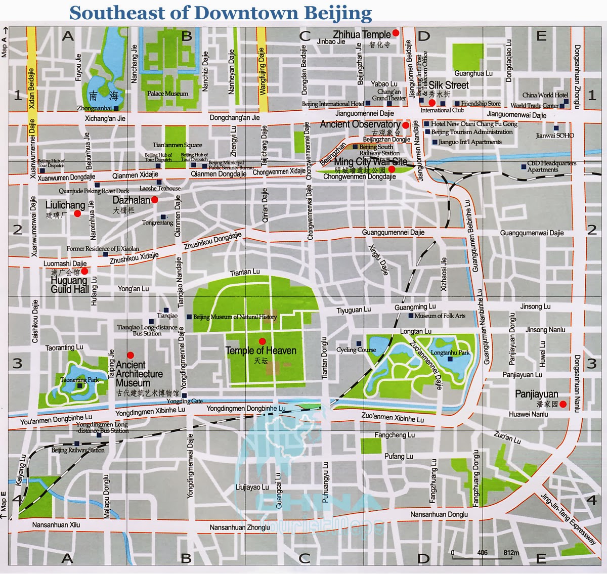 Mapas y planos de Pekín - Conmimochilacuestas