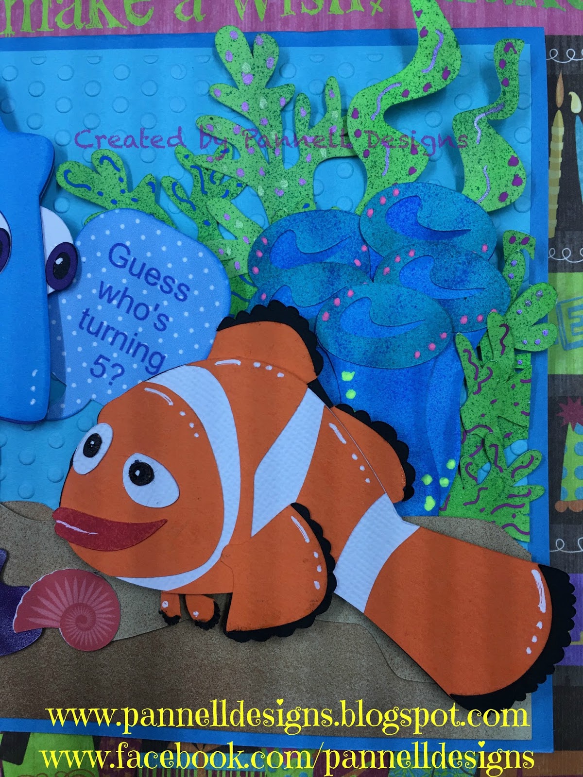 Pannell Designs - Paper Crafting: Dory & Merlin Birthday Card