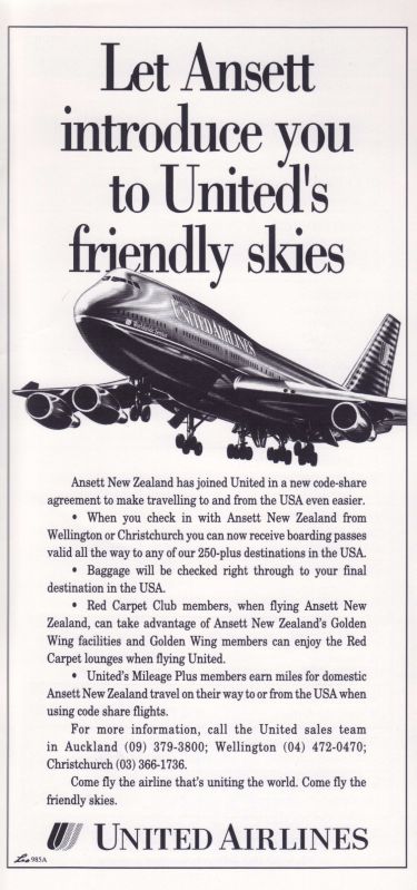 Airline memorabilia: Ansett New Zealand (1994)
