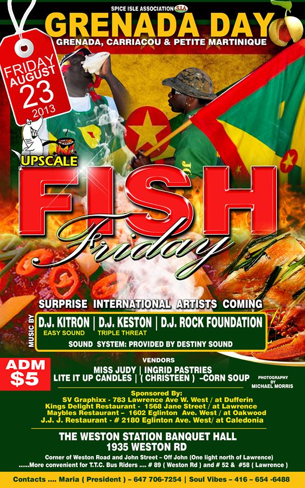 C.A. Confidential: Fish Friday - Grenada Day Edition @ S.V.G., Toronto ...