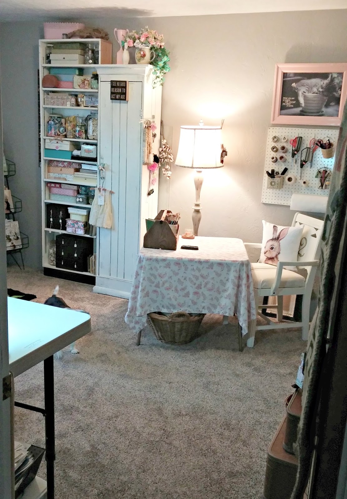 Craft Studio Makeover Reveal - Part I - Little Vintage Cottage