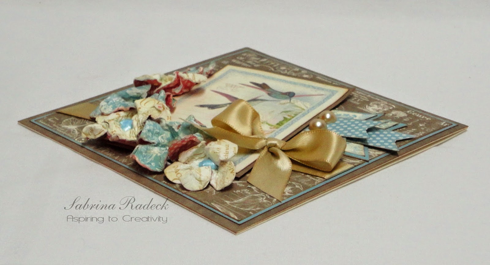 Pop-Up Box Card with Graphic 45 Botanical Tea - Card Class | Aspiring ...