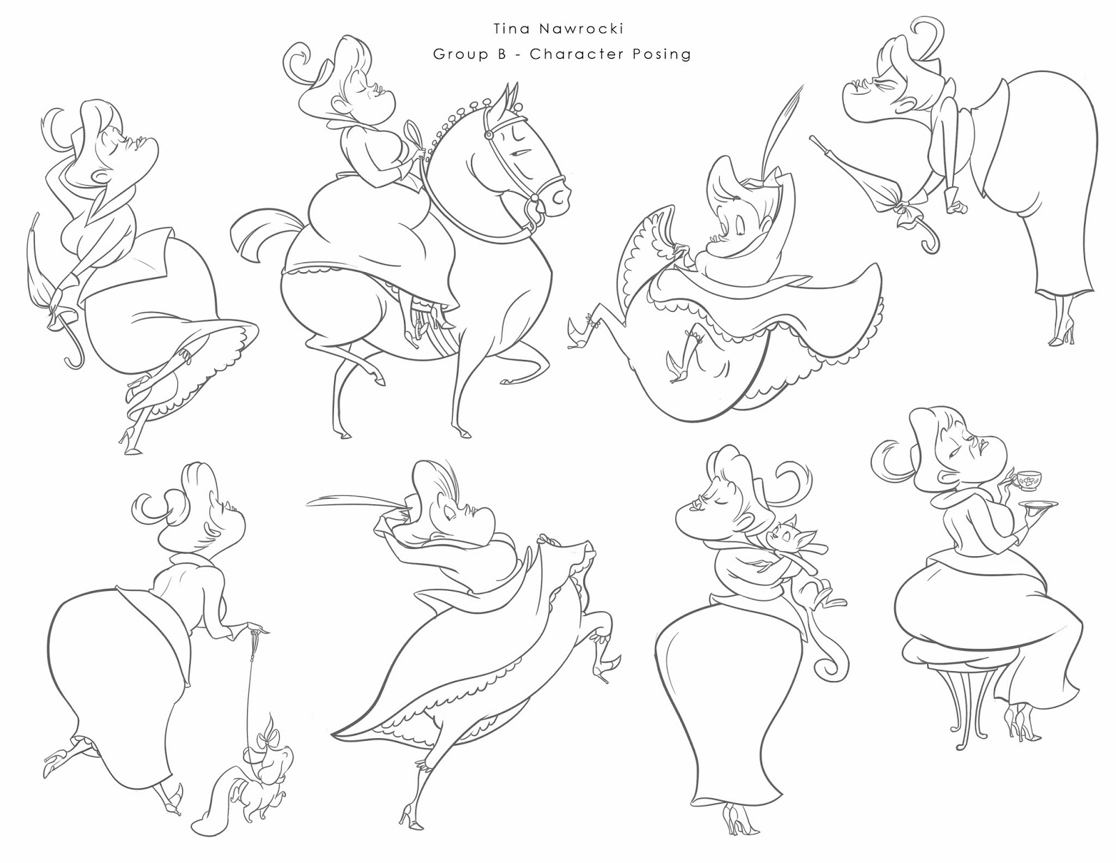 Tina Nawrocki - Art and Animation: Character Design - Snooty Socialite