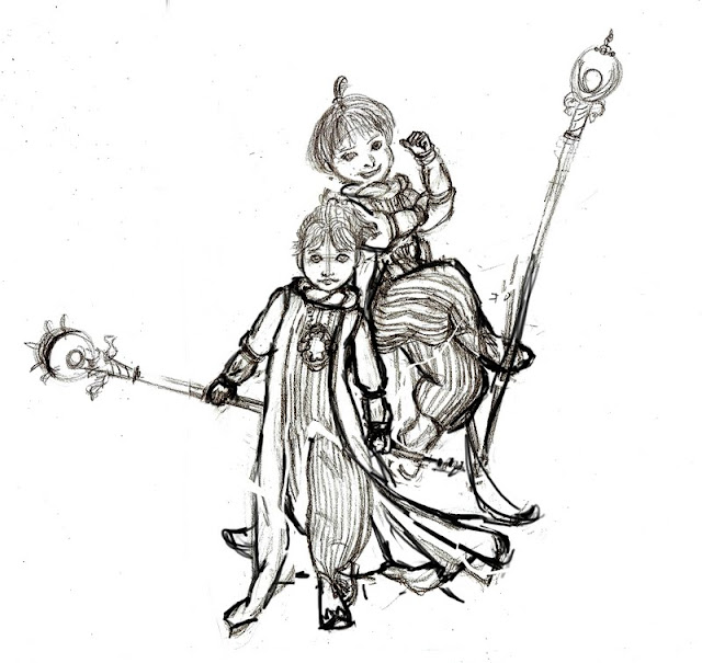 Mee-Lin's Art: Porom Palom Final Fantasy IV characters