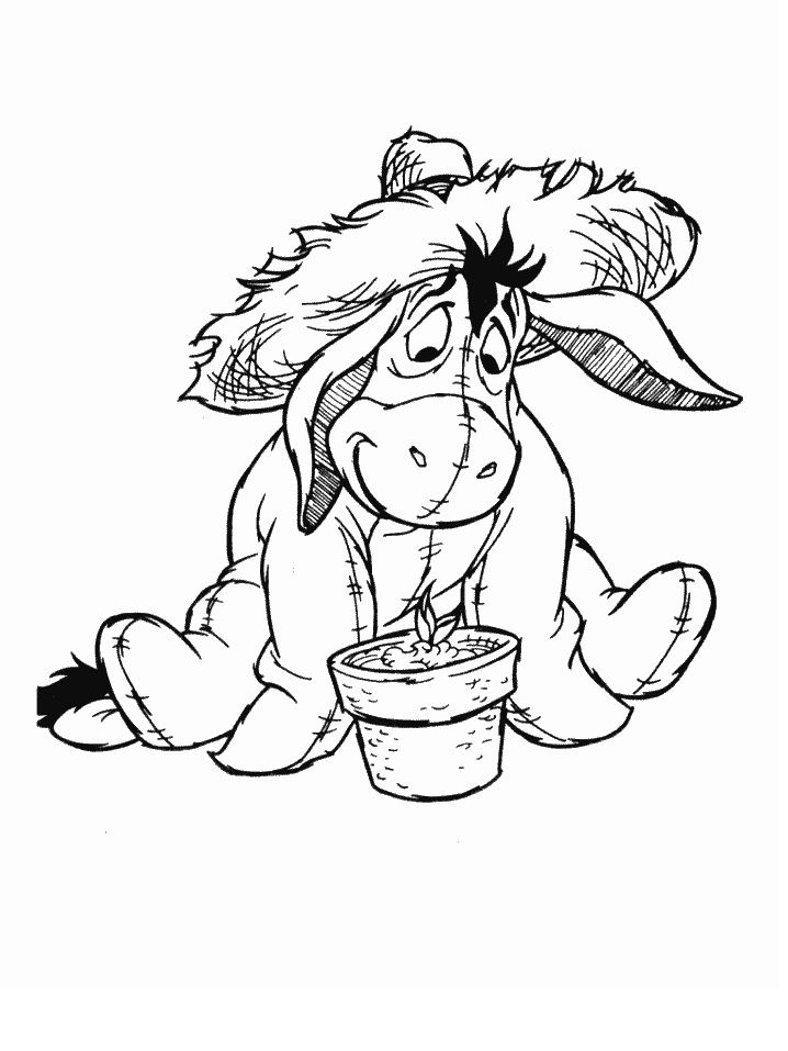 Cartoons Coloring Pages: Eeyore Coloring Pages