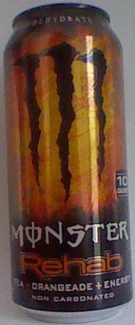 Caffeine King: Monster Rehab Orangeade Energy Drink Review