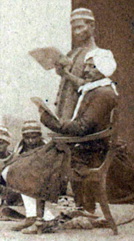 Group of Convicts Posed with Books in the Yard of the Central Prison at ...