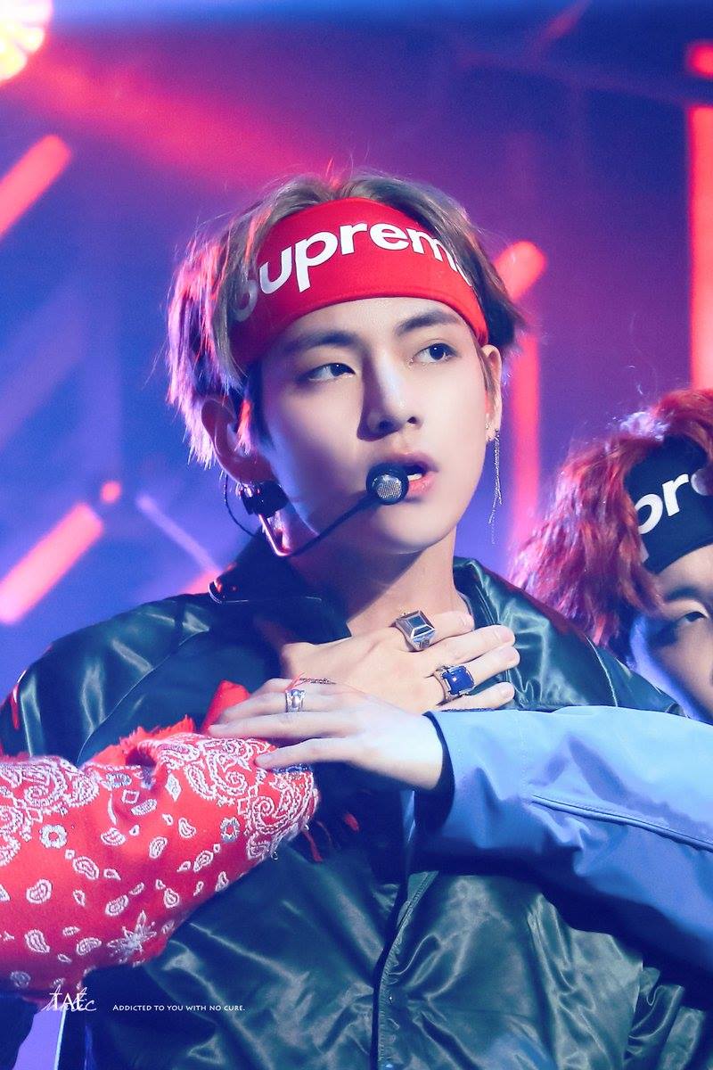 All photo about BTS V in JIMMY KIMMEL LIVE MINI CONCERT - Kpop formation